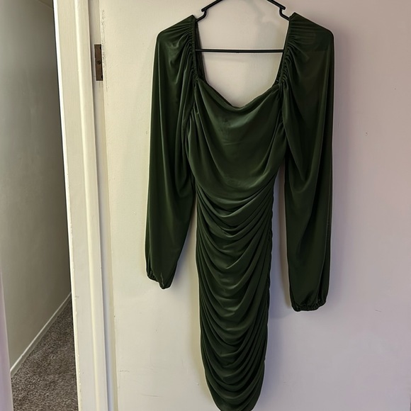 Dresses | Scrunched Square Neck Dress | Poshmark